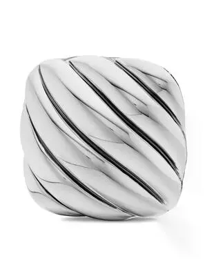 David Yurman Sterling Sculpted Cable Cushion Cufflinks - Silver