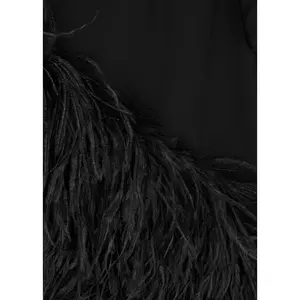 16Arlington Minelli Feather-trimmed Midi Dress