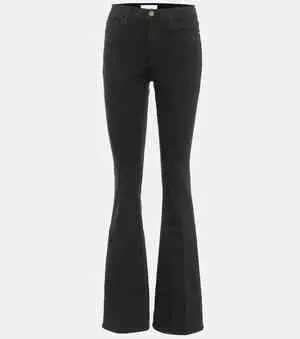 FRAME Le High Flare Jeans - Black
