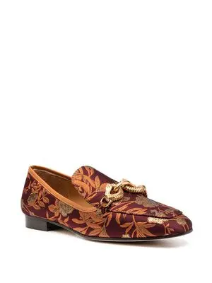 Tory Burch Floral-jacquard Loafers