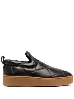 Bottega Veneta Leather Slip-on Sneakers