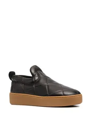 Bottega Veneta Leather Slip-on Sneakers