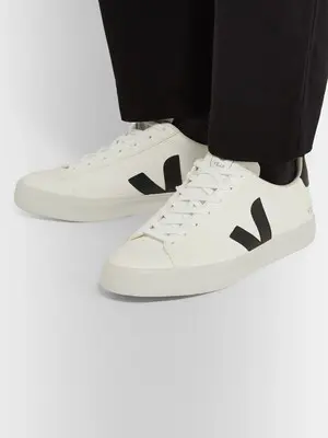 VEJA Campo Rubber-trimmed Leather Sneakers