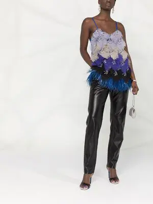 Emilio Pucci Feather-detail Strappy Top