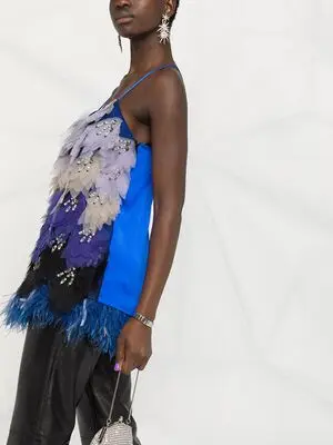 Emilio Pucci Feather-detail Strappy Top