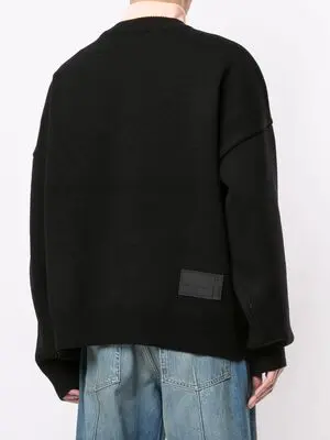 We11Done Logo Intarsia Jumper - Black