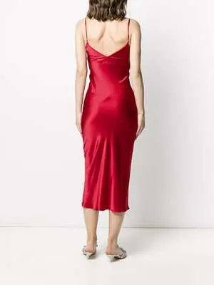GILDA & PEARL Sophia Silk Slip Dress - Red