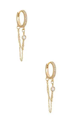 NATALIE B JEWELRY Reese Huggy Hoop Earring - Gold