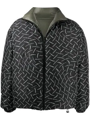 COUNTY OF MILAN Marcelo Burlon Logo Print Padded Jacket