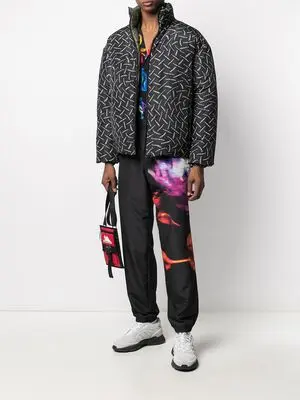 COUNTY OF MILAN Marcelo Burlon Logo Print Padded Jacket