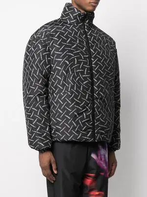 COUNTY OF MILAN Marcelo Burlon Logo Print Padded Jacket