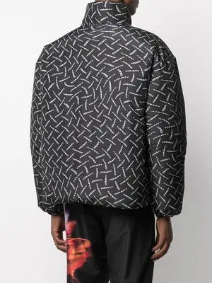 COUNTY OF MILAN Marcelo Burlon Logo Print Padded Jacket