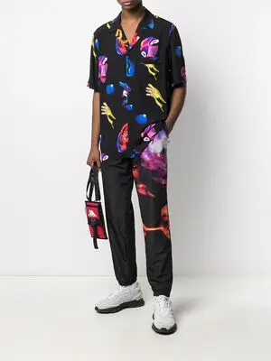 COUNTY OF MILAN Crazy Faces Print Shirt