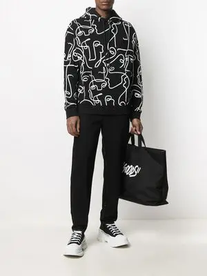 COUNTY OF MILAN All-over Faces Print Hoodie
