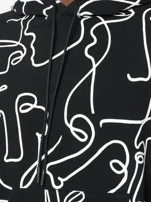 COUNTY OF MILAN All-over Faces Print Hoodie