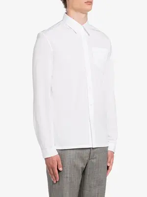 Prada Triangle-logo Cotton Shirt
