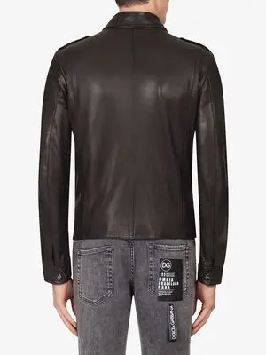 Dolce & Gabbana Leather Biker Jacket