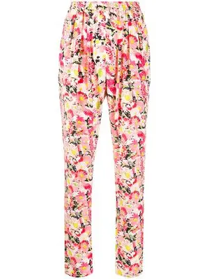 Stella McCartney Floral Print Cotton Trousers - Pink