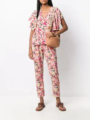 Stella McCartney Floral Print Cotton Trousers