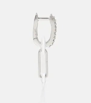 EERA Chiara Small Diamond Earring In 18kt Gold And Silver - White