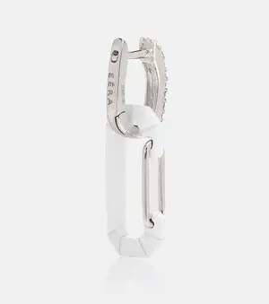EERA Chiara Small Diamond Earring In 18kt Gold And Silver - White