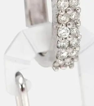 EERA Chiara Small Diamond Earring In 18kt Gold And Silver - White