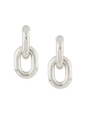 Rabanne Chunky Drop-chain Earrings - Silver
