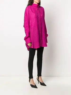 Balenciaga Polka Dot Scarf-detail Shirt