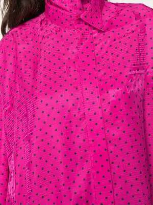 Balenciaga Polka Dot Scarf-detail Shirt