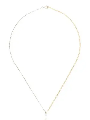 Yvonne Léon 18kt White Mixed-chain Diamond Necklace - Gold
