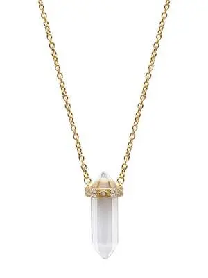 NIALAYA JEWELRY Quartz Pendant Necklace