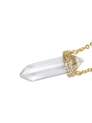NIALAYA JEWELRY Quartz Pendant Necklace