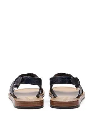 Dolce & Gabbana Crossover-strap Leather Sandals - Blue
