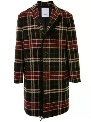 PORTS V Checkered Single-breasted Coat