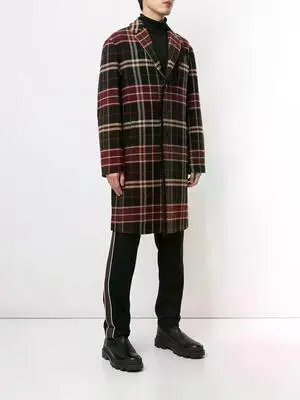 PORTS V Checkered Single-breasted Coat