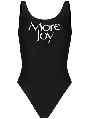 MORE JOY Logo Print Swimsuit