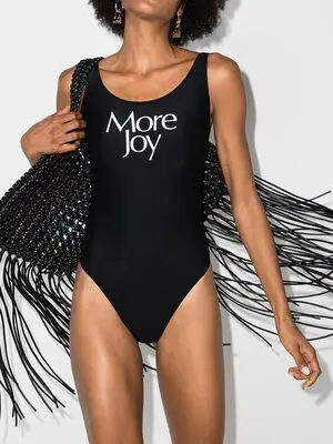 MORE JOY Logo Print Swimsuit
