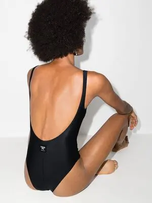 MORE JOY Logo Print Swimsuit