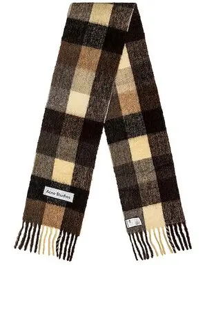 Acne Studios Acne Studios Scarf In Brown Brown & Ecru