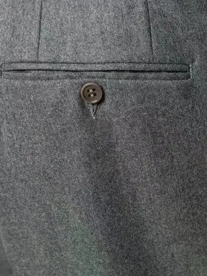 Canali Straight Leg Wool Trousers - Grey