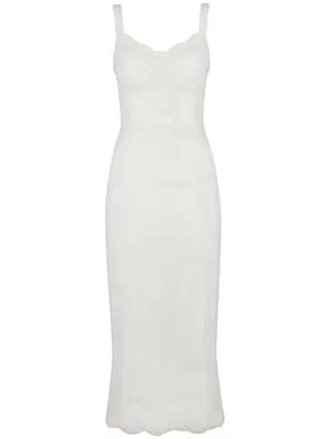 Dolce & Gabbana Sweetheart-neckline Lace Sheath Dress - White