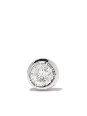 MARIA BLACK 14kt White Gold Diamond Mega Dot Stud Earring - Silver