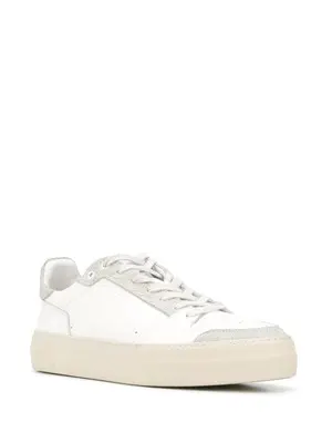 AMI Paris Leather Panel Low Top Sneakers