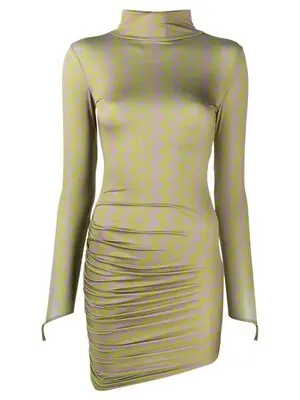 MAISIE WILEN Asymmetric Hem Geometric-print Dress