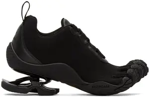 Balenciaga - Balenciaga Black Finger Toe Low-Top Sneakers
