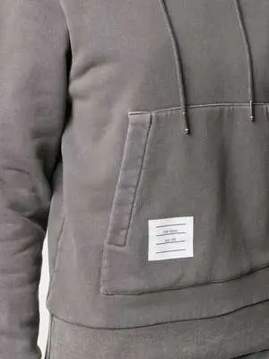Thom Browne Relaxed Logo-patch Hoodie