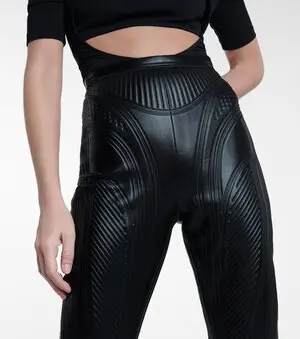 MUGLER Embossed Scuba Leggings