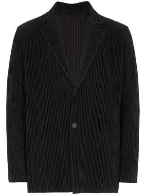 Issey Miyake Single-breasted Plissé Blazer