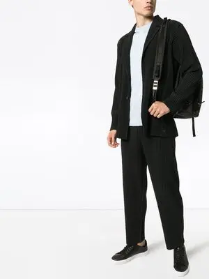 Issey Miyake Single-breasted Plissé Blazer