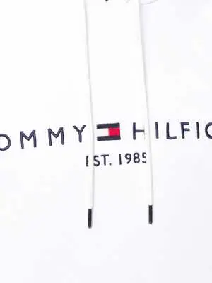 Tommy Hilfiger Embroidered Logo Drawstring Hoodie - White